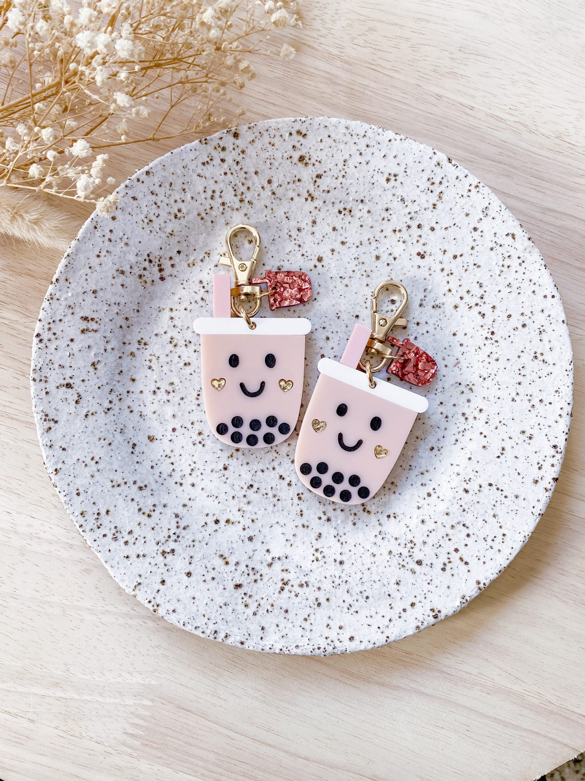 Bubble Tea Keychain - Chuckle & Wood
