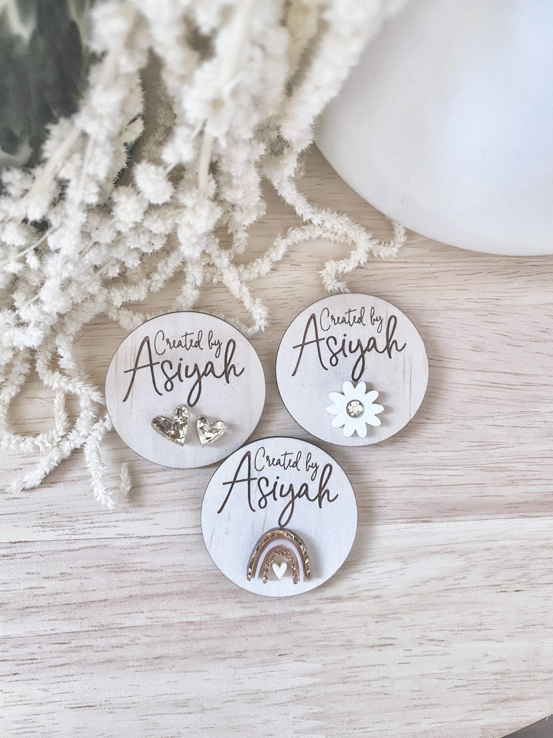 'Boho Luxe' Artwork Display Magnet | Neutral - Chuckle & Wood