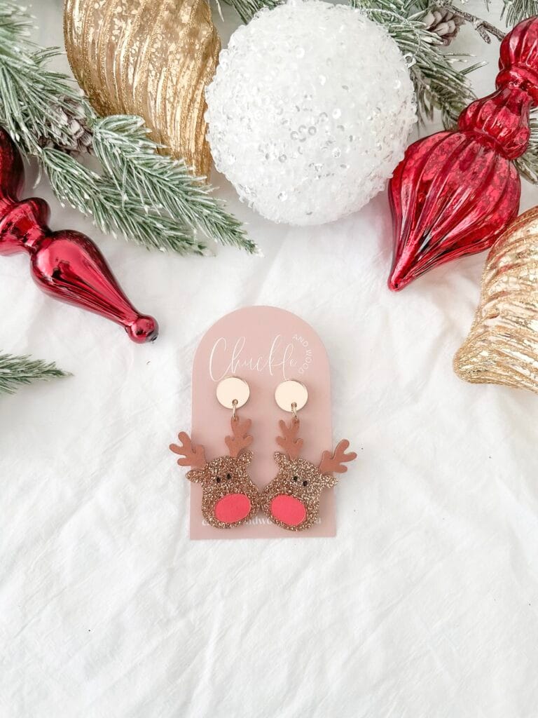 Rudolph the Reindeer Earrings - Chuckle & Wood
