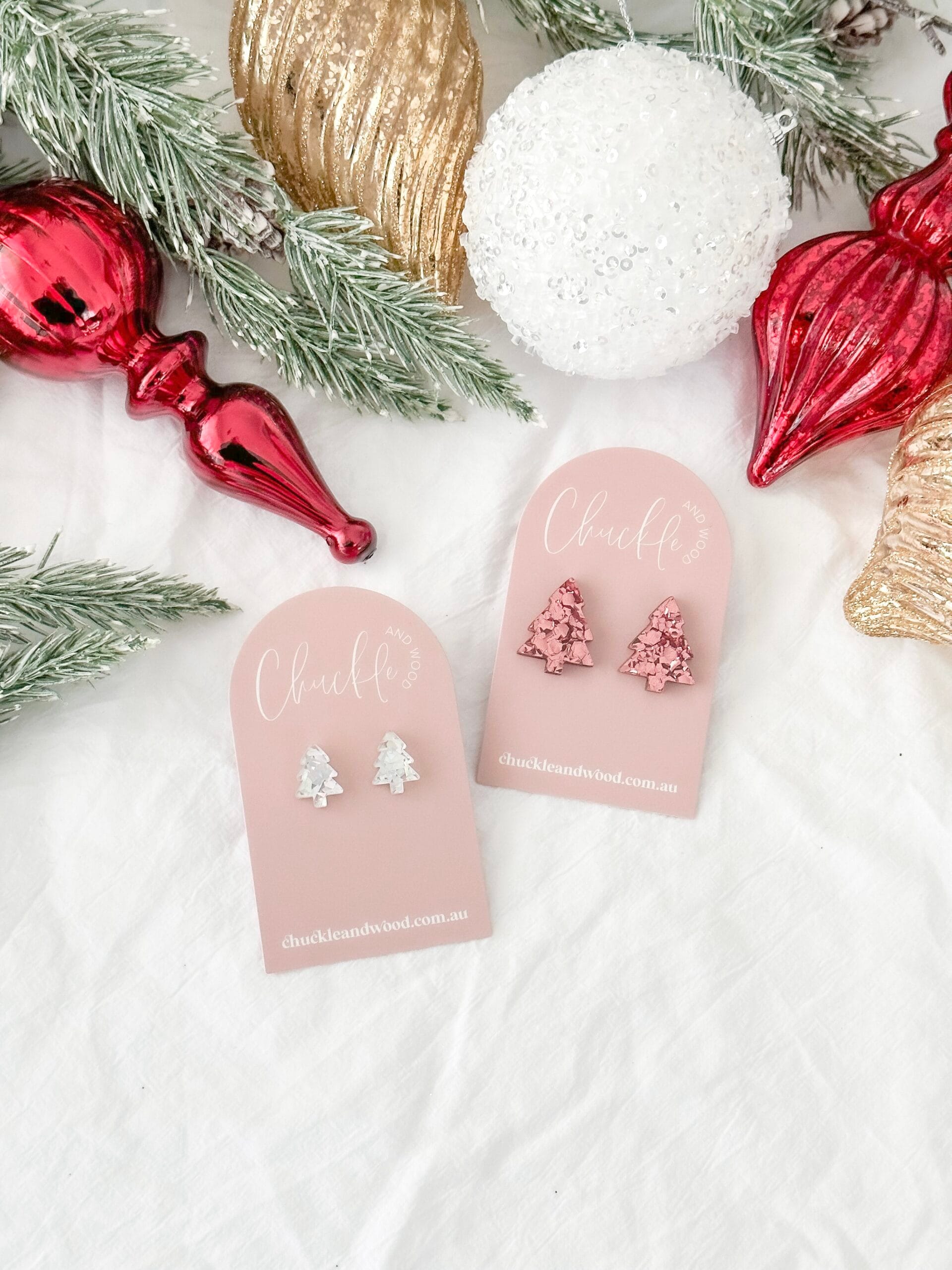 Christmas Tree Studs - Chuckle & Wood