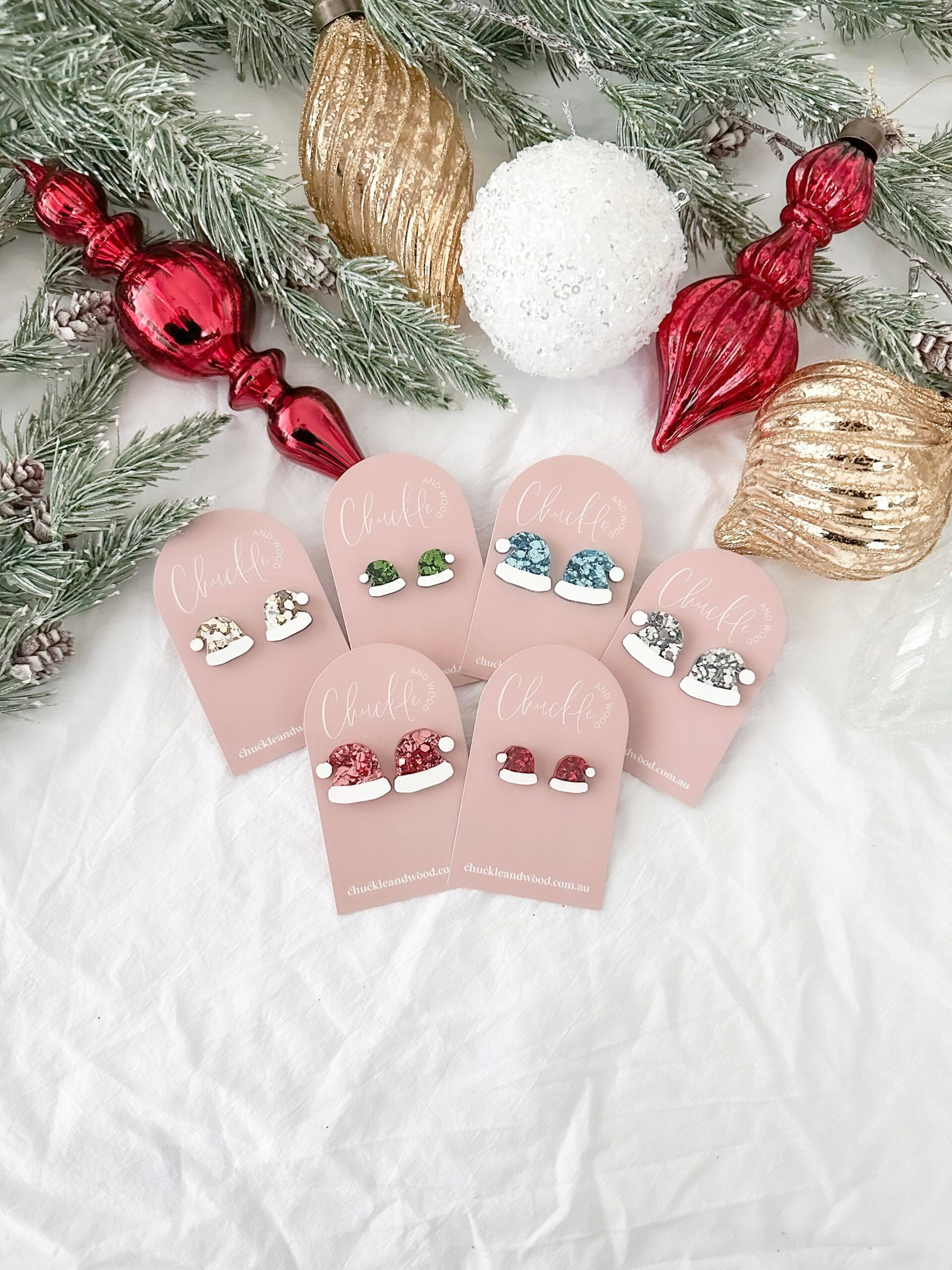 OG Santa Hat Earrings - Chuckle & Wood
