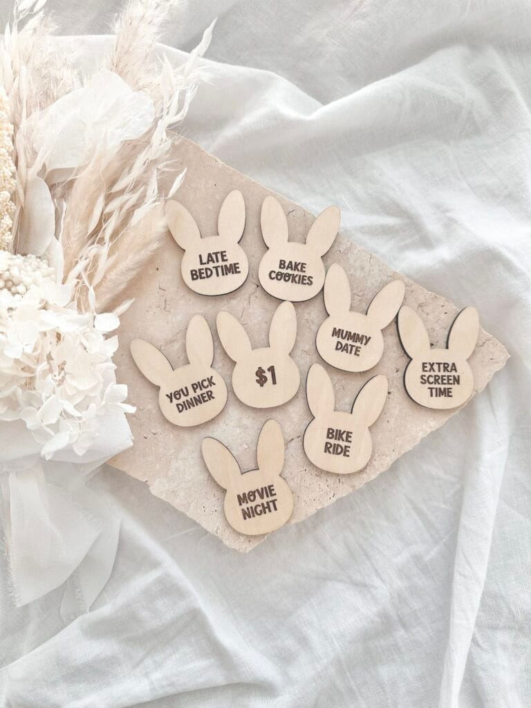 Custom Easter Egg Hunt Tokens - Chuckle & Wood